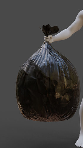 trash bag garbage bag 3D model | CGTrader