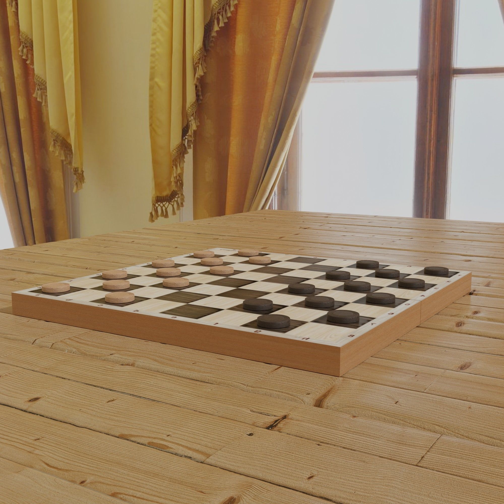 Chessboard model cobined with backgammon 3D model | CGTrader