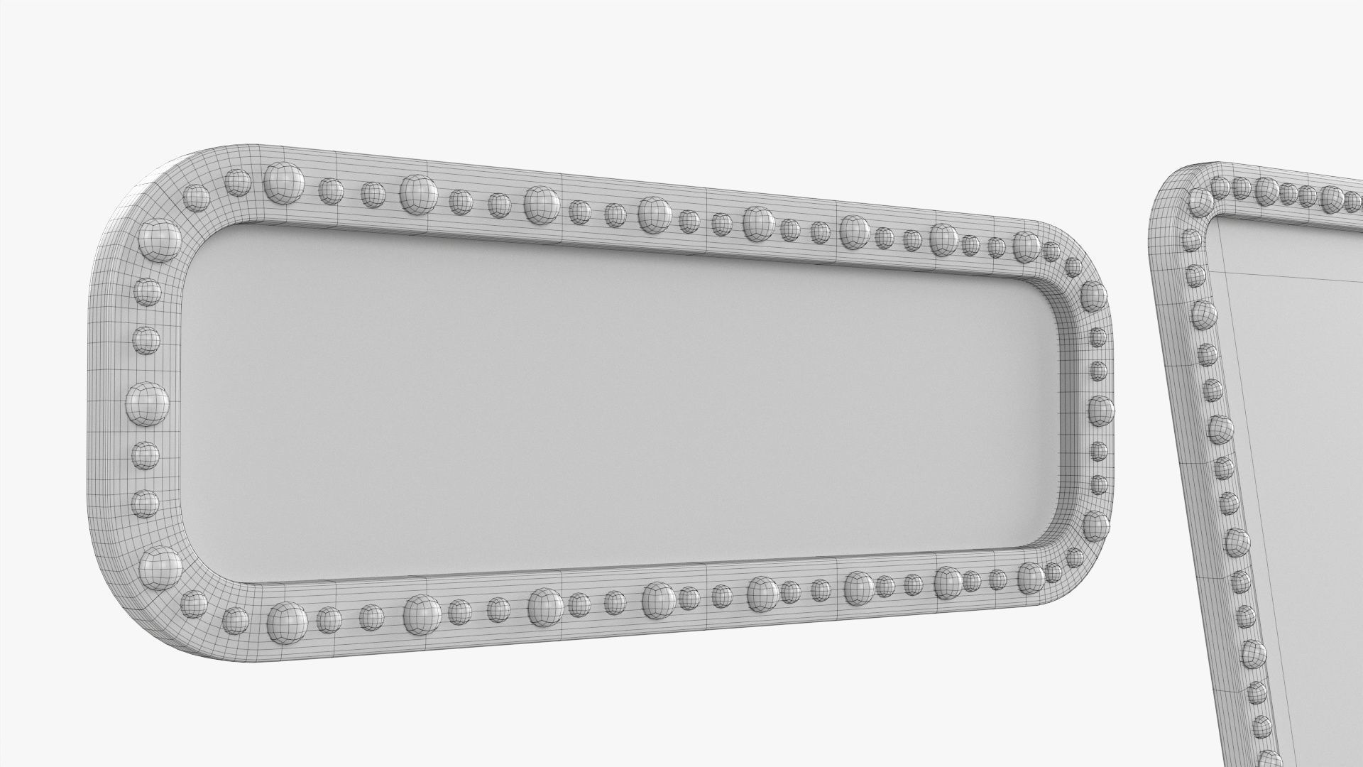 Retro light frame set 3D model | CGTrader