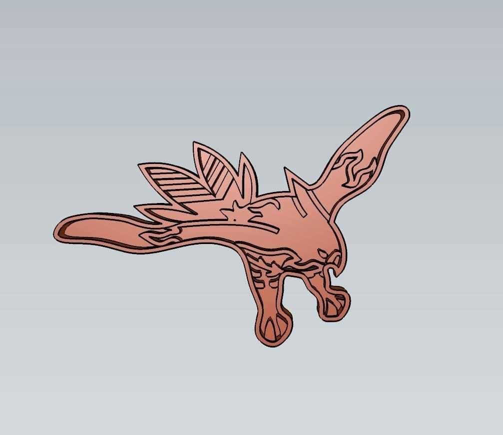 Amazing Pokemon Talonflame Cookie Cutter Stamp Cake Decorating 3D model ...