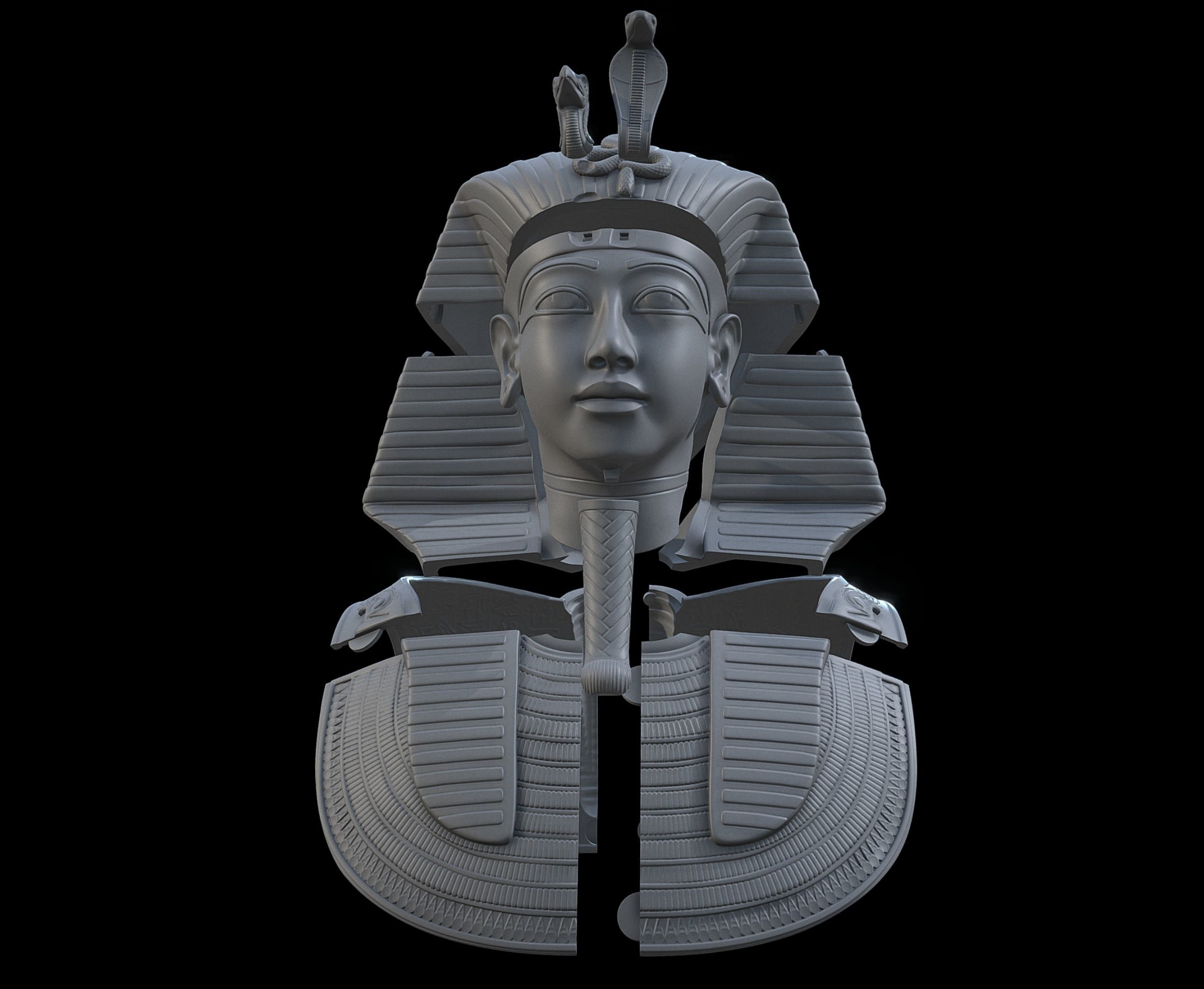 Tutankhamun Mask 3D model 3D printable | CGTrader