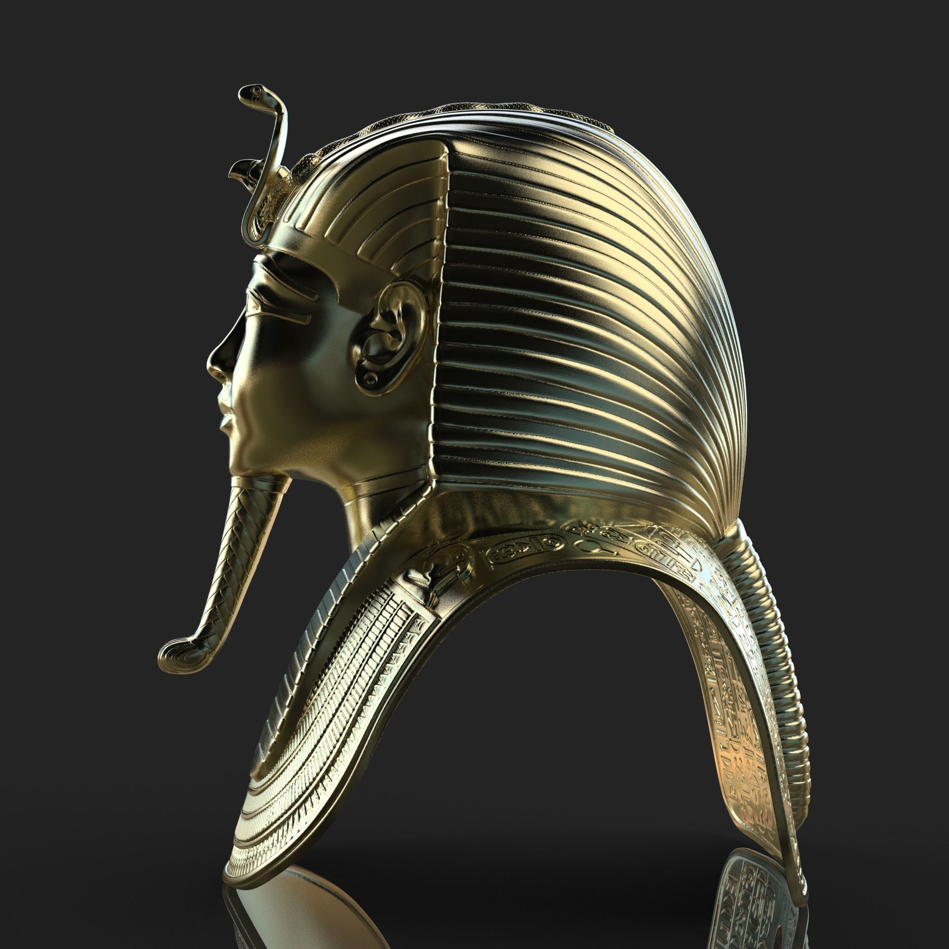 Tutankhamun Mask 3D model 3D printable | CGTrader