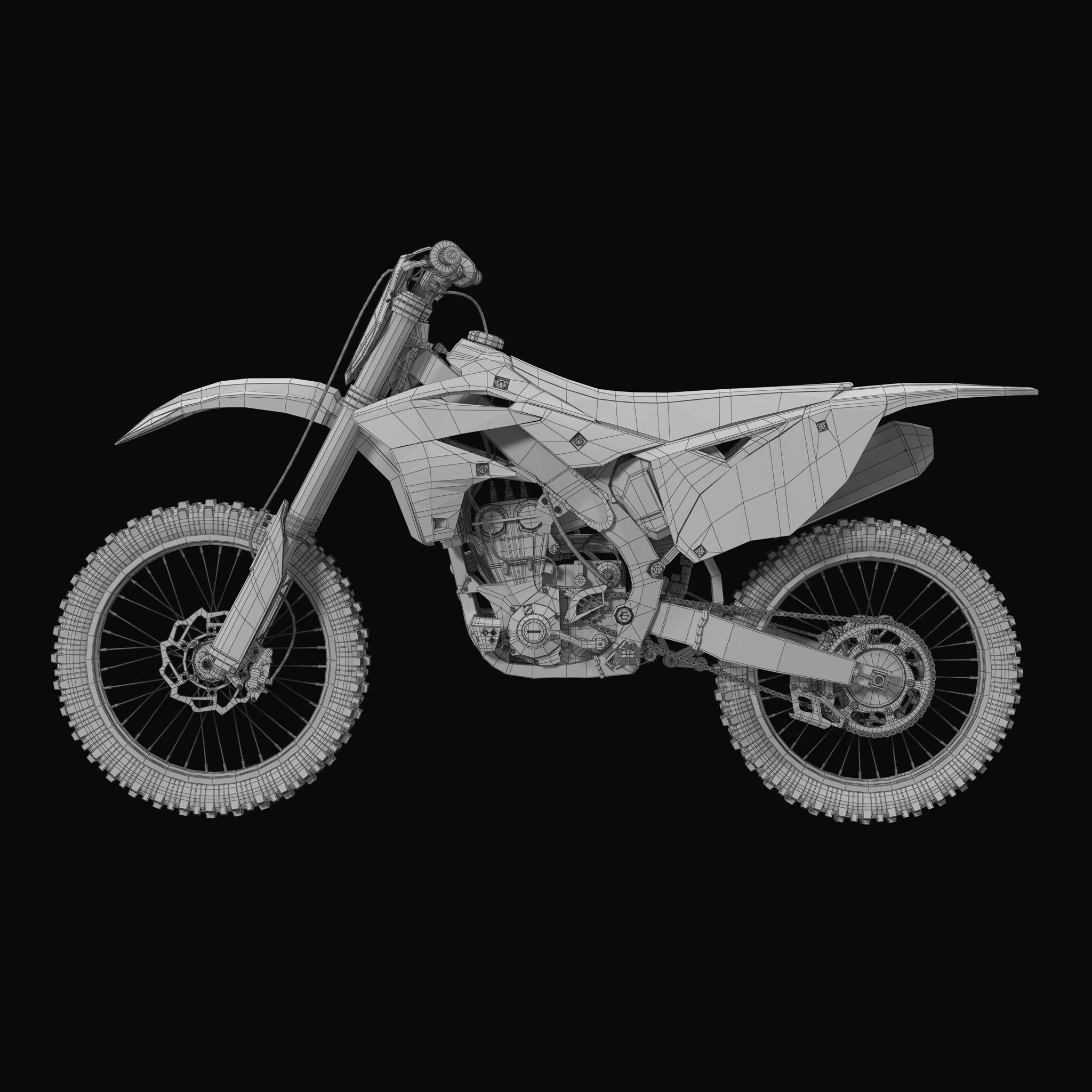 KAWASAKI KX250F 3D model | CGTrader