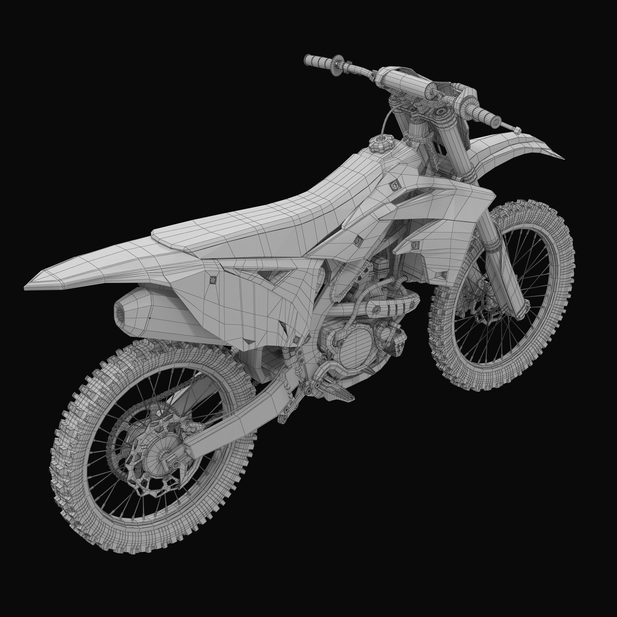 KAWASAKI KX250F 3D model | CGTrader
