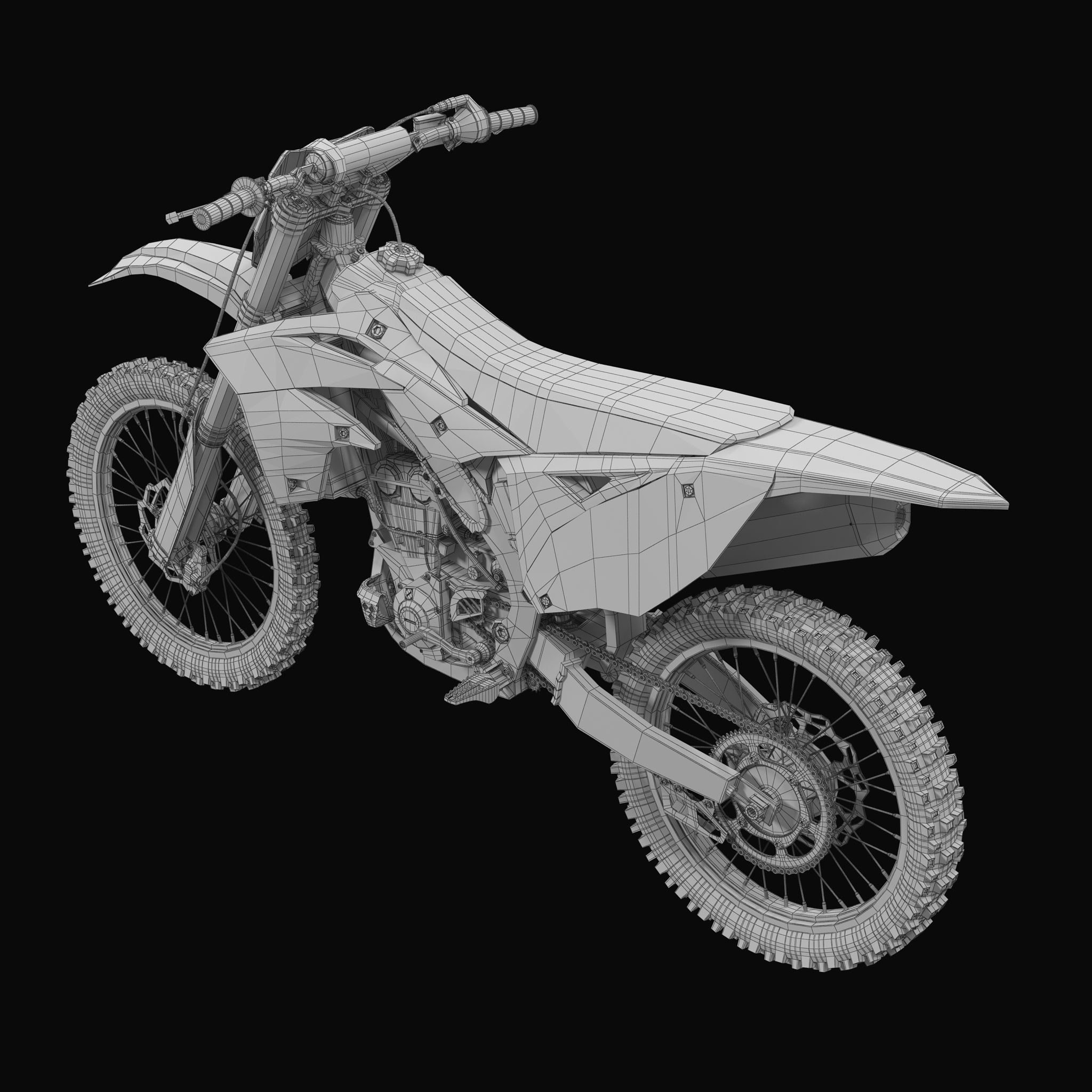 KAWASAKI KX250F 3D model | CGTrader