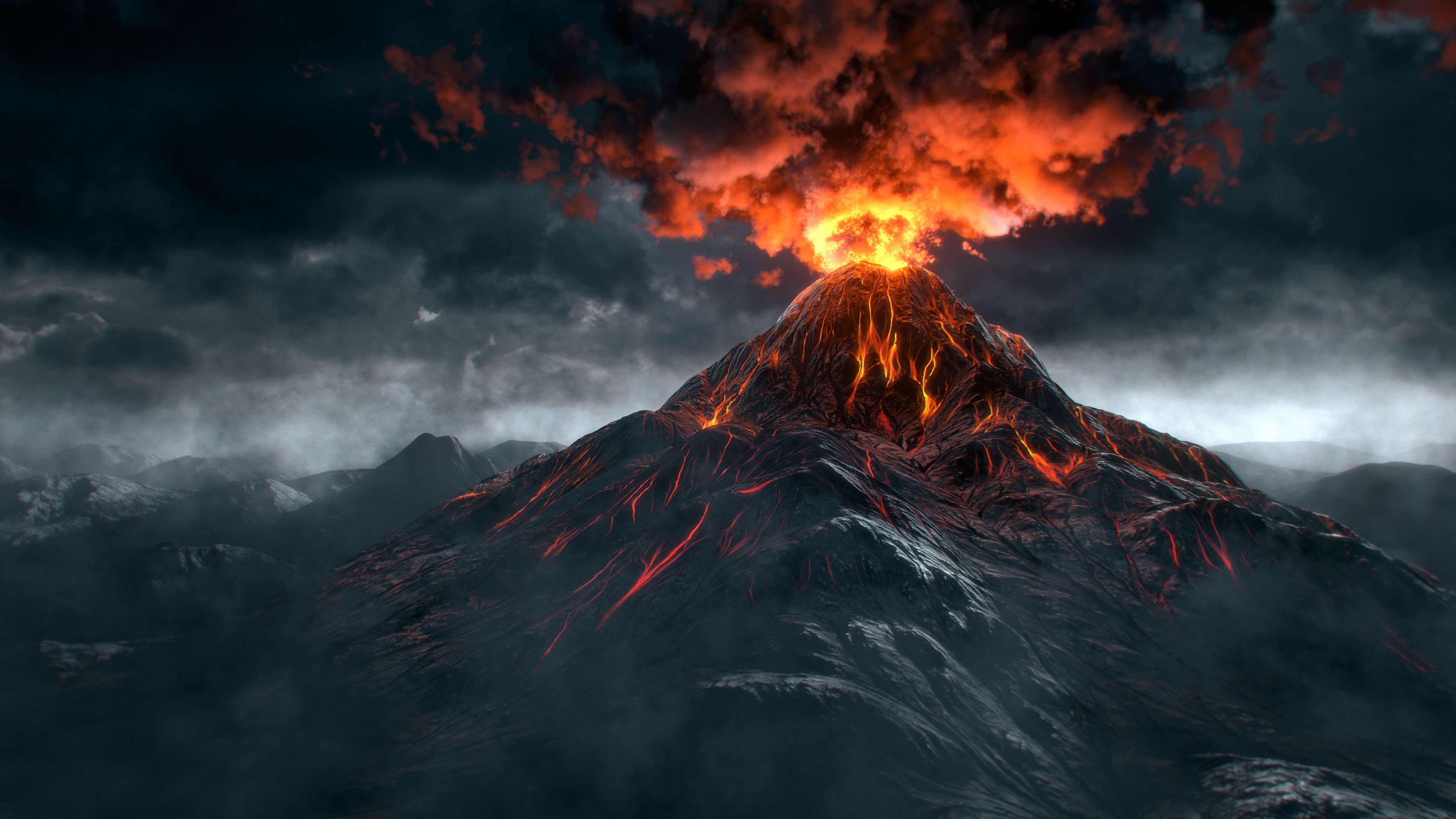 Volcano 3D model | CGTrader