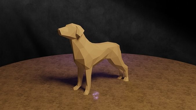 Polygonal Dog 3D model 3D printable | CGTrader