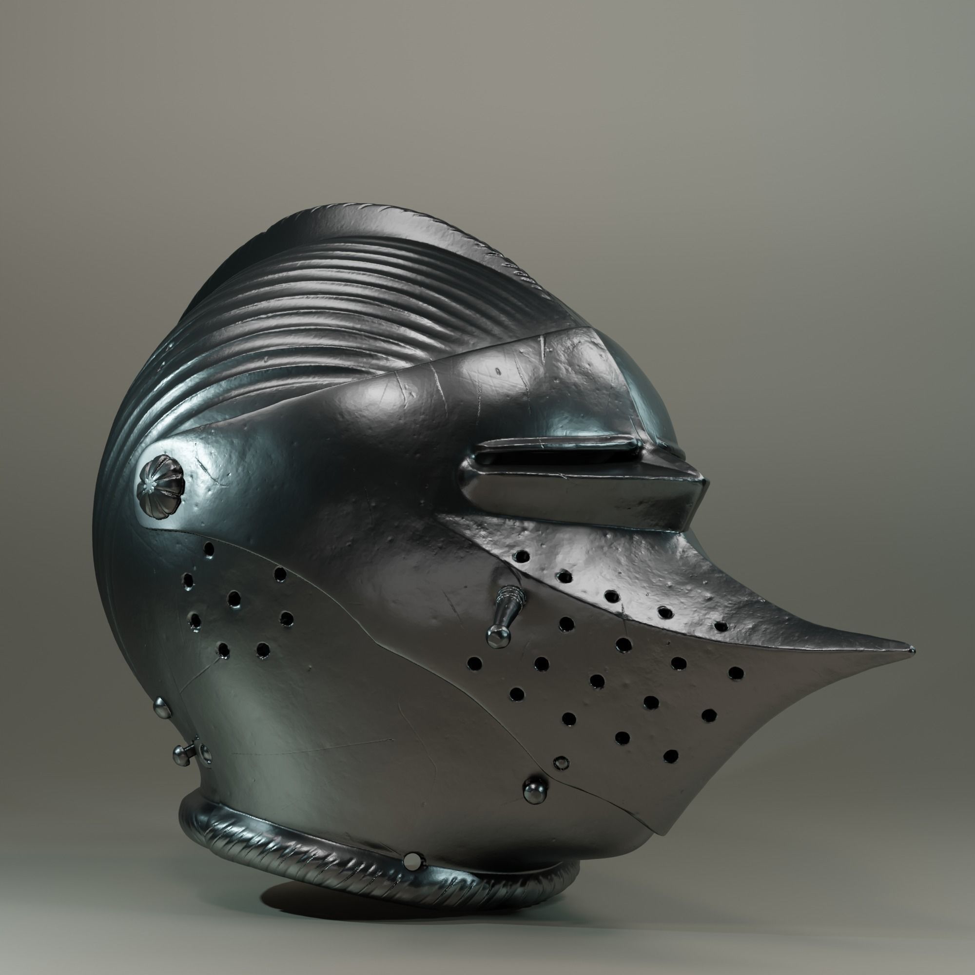 Medieval Helmet V 3D model 3D printable | CGTrader