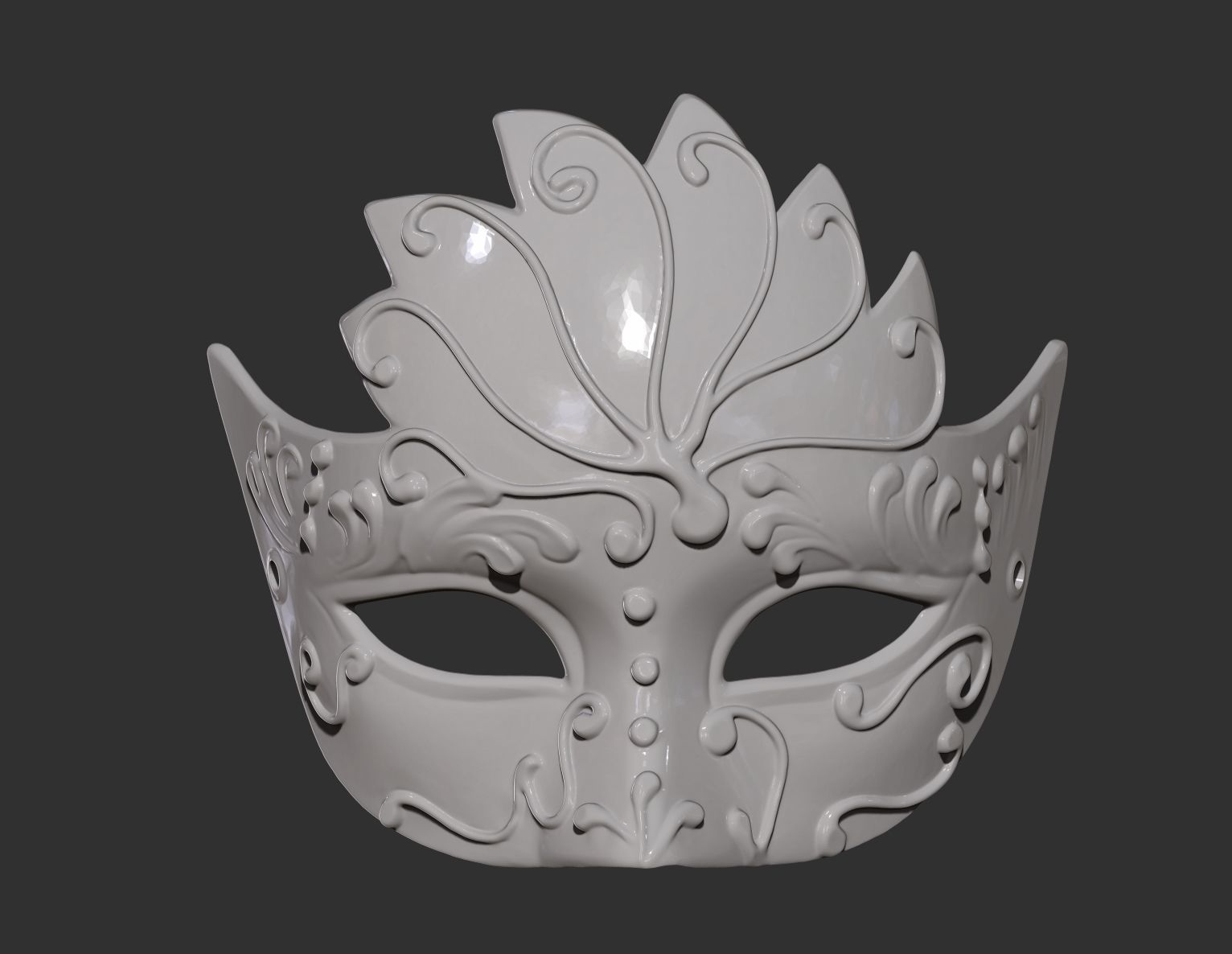 Venetian Mask II 3D model 3D printable | CGTrader