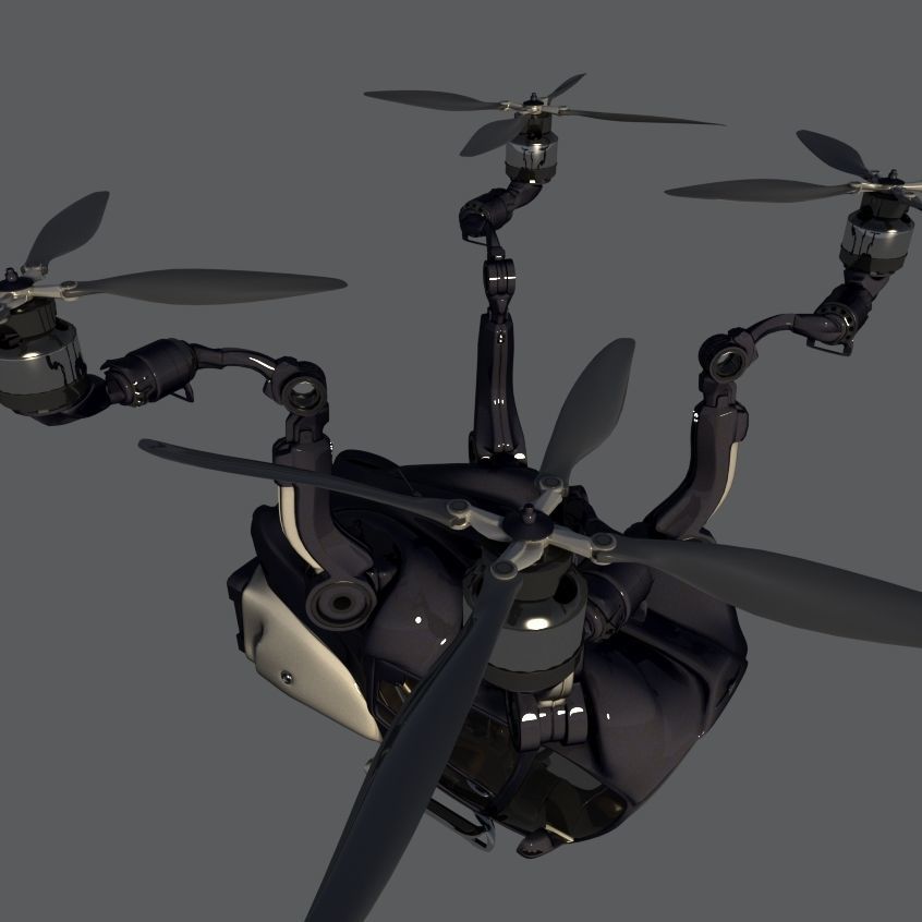 passenger quadcopter 3D model | CGTrader
