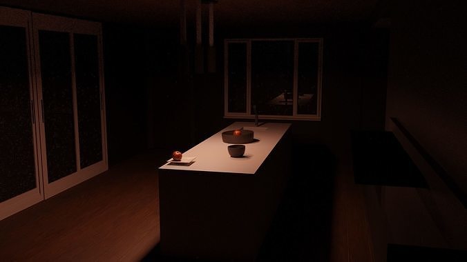 3D model Fully Ready Kitchen VR / AR / low-poly | CGTrader