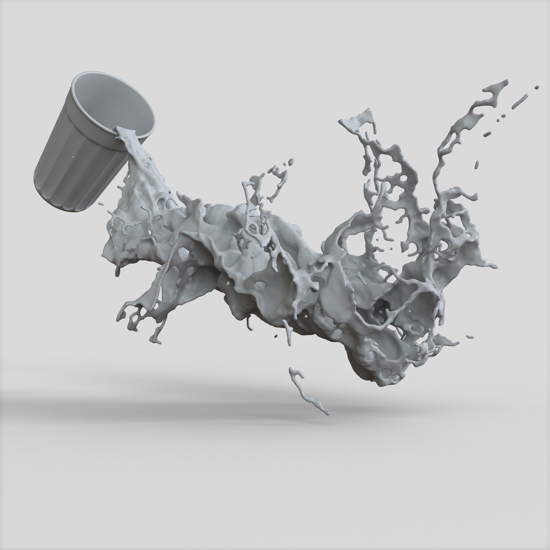 Splash liquid 3D model | CGTrader