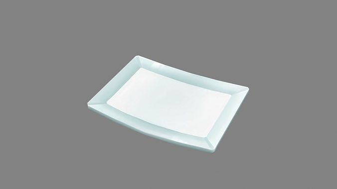 3D model Cartoon square plate VR / AR / low-poly | CGTrader