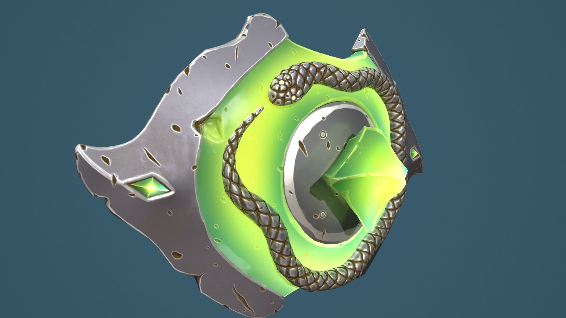 3D model Snake shield VR / AR / low-poly | CGTrader
