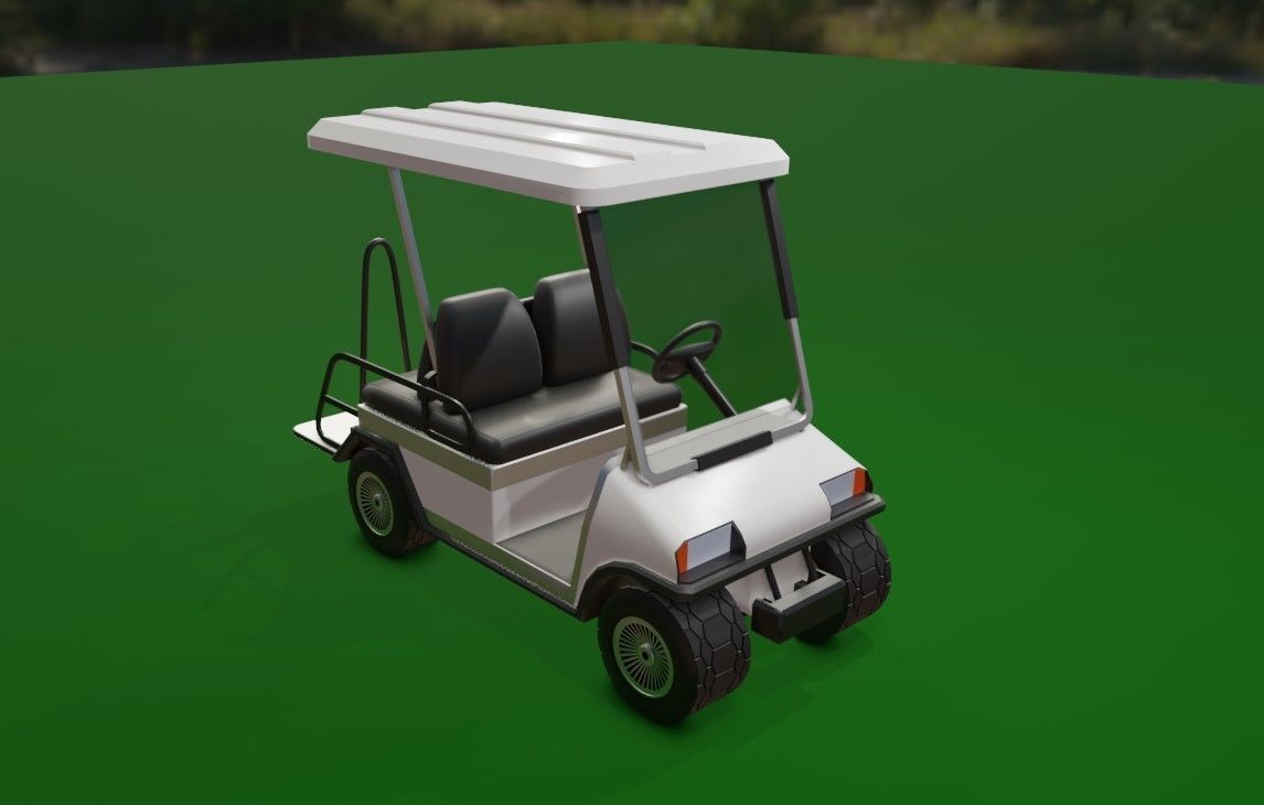 3D model Golf Cart - Club Car - Carrinho de Golfe VR / AR / low-poly ...