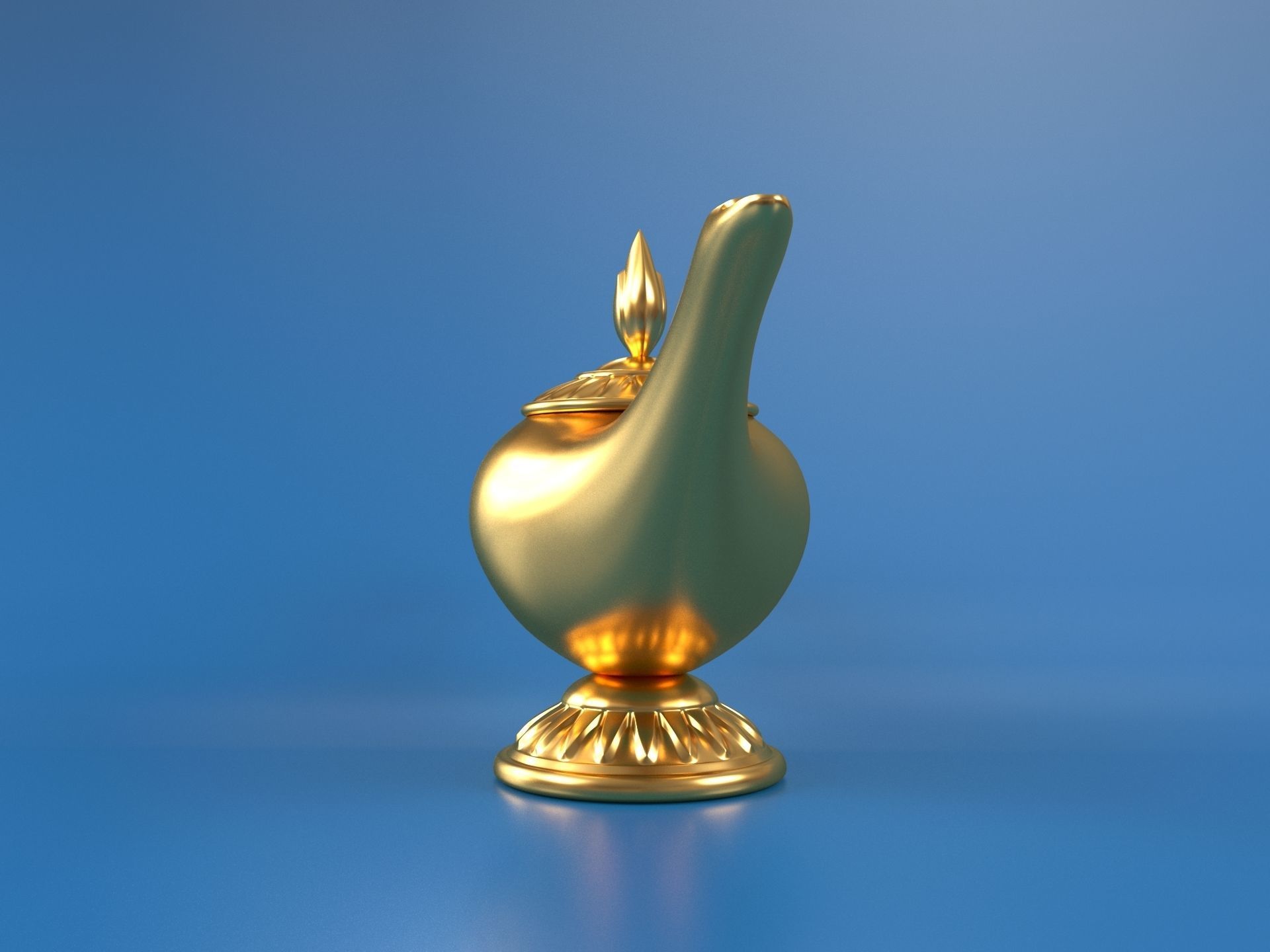 Aladdin Genie Lamp 3D model 3D printable | CGTrader
