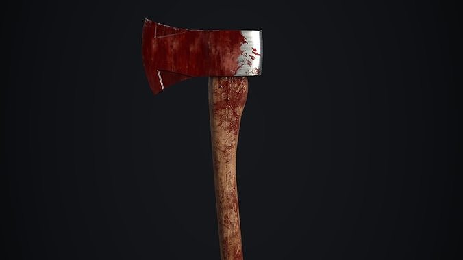 3D model Bloody Axe plus Clean Version PBR Game Ready VR / AR / low ...
