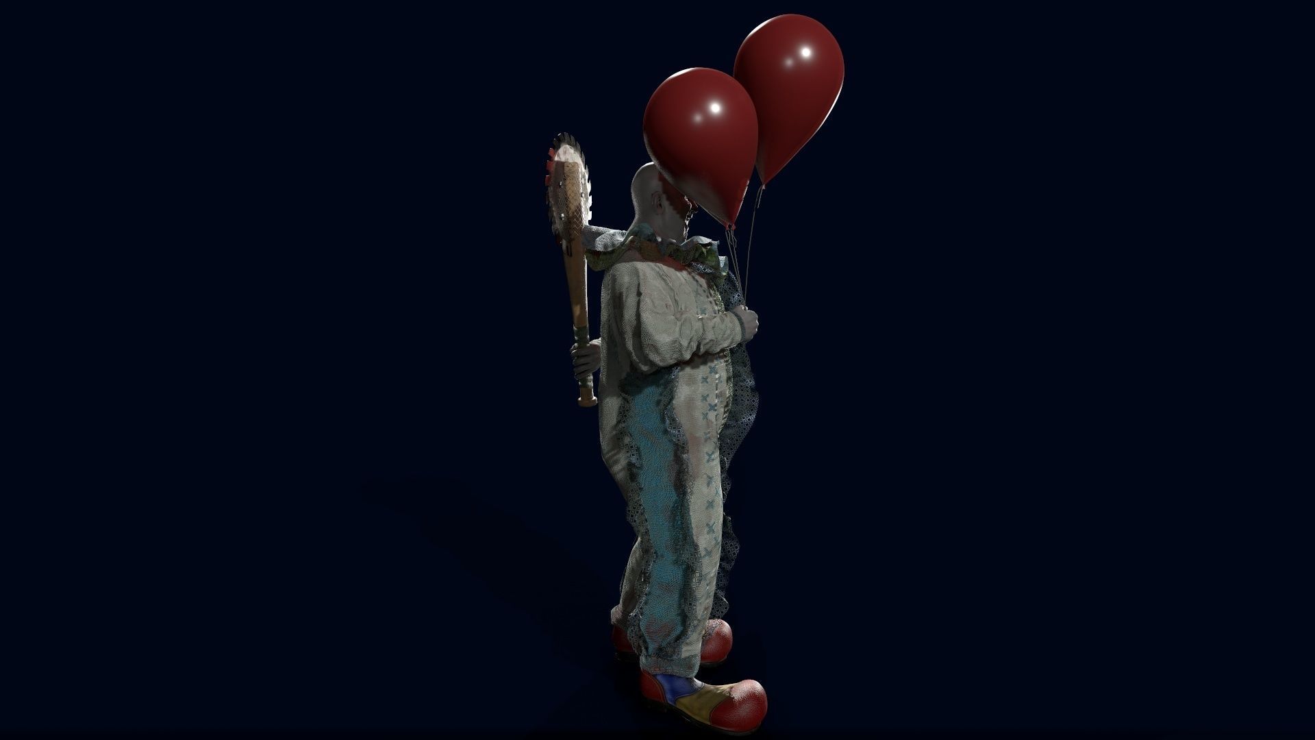 3D model Clown Man - Game Ready Low-poly 3D model Low-poly 3D model VR ...