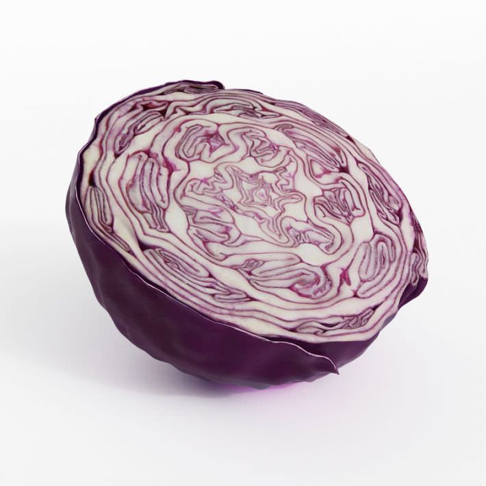 Pink Colored Cabbage 3D model | CGTrader