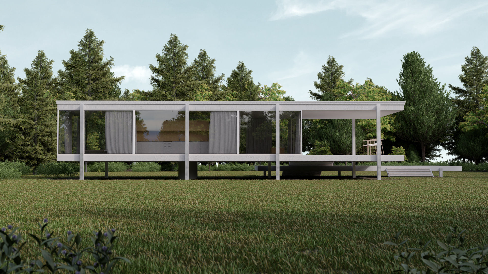 Farnsworth House 3D model | CGTrader