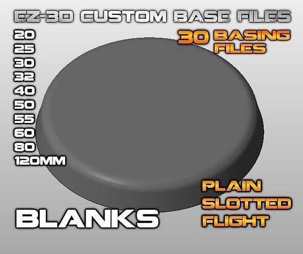 BLANK BASES 20-120mm 3D model 3D printable | CGTrader