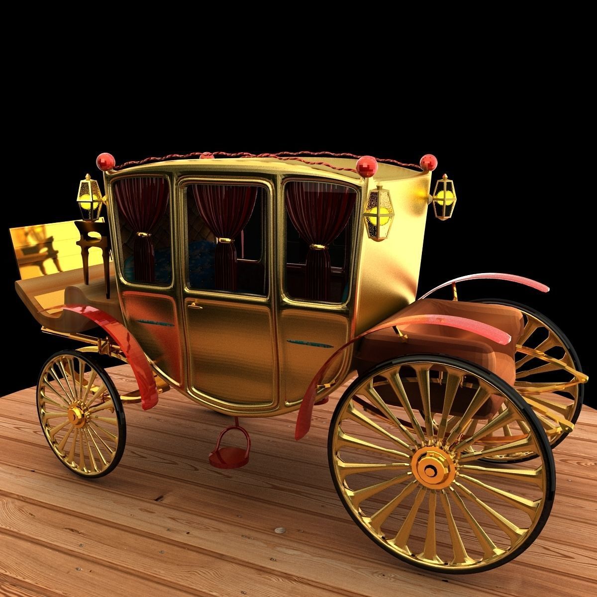 Chinese carriage 3D model | CGTrader