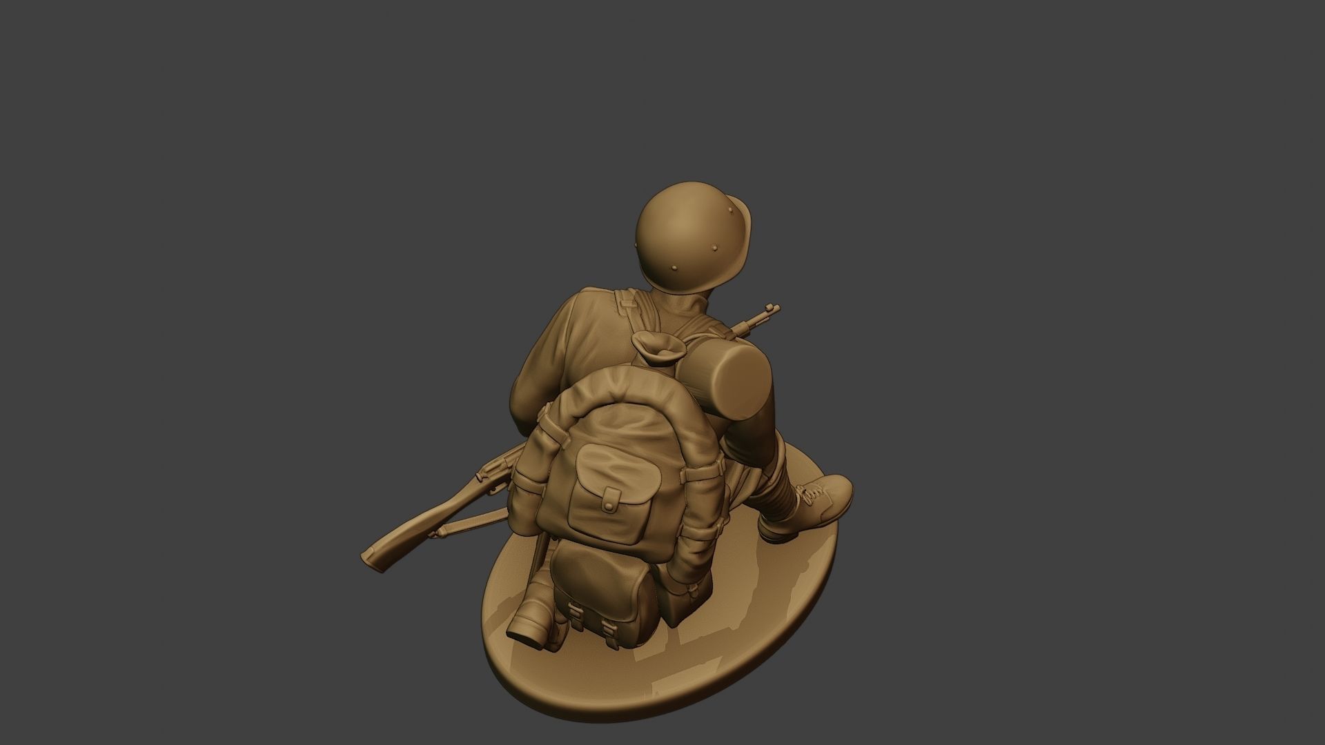 Russian soldier ww2 Crouch R1 3D model 3D printable | CGTrader