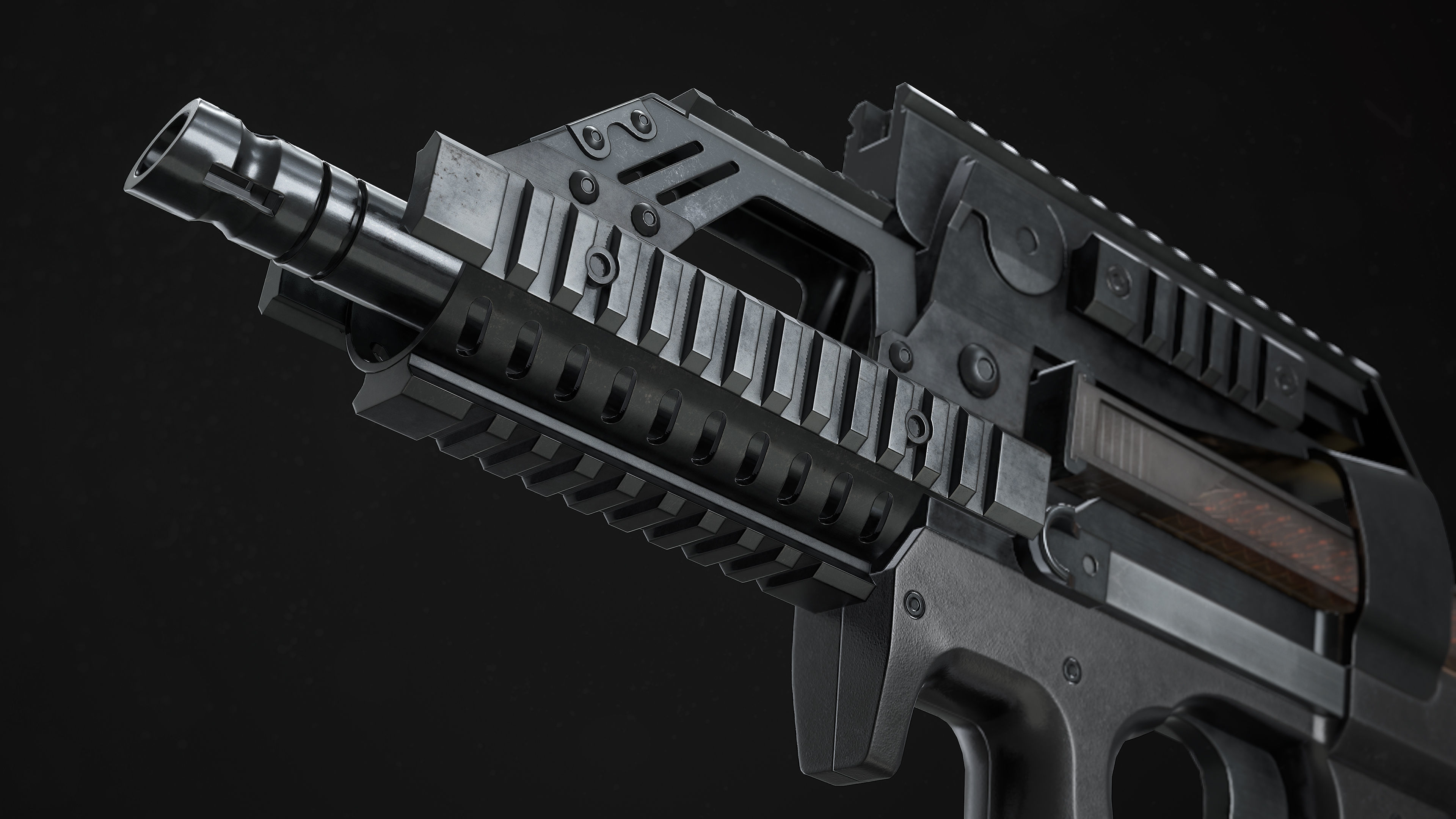 3D model P90 Sub Machine Gun VR / AR / low-poly | CGTrader