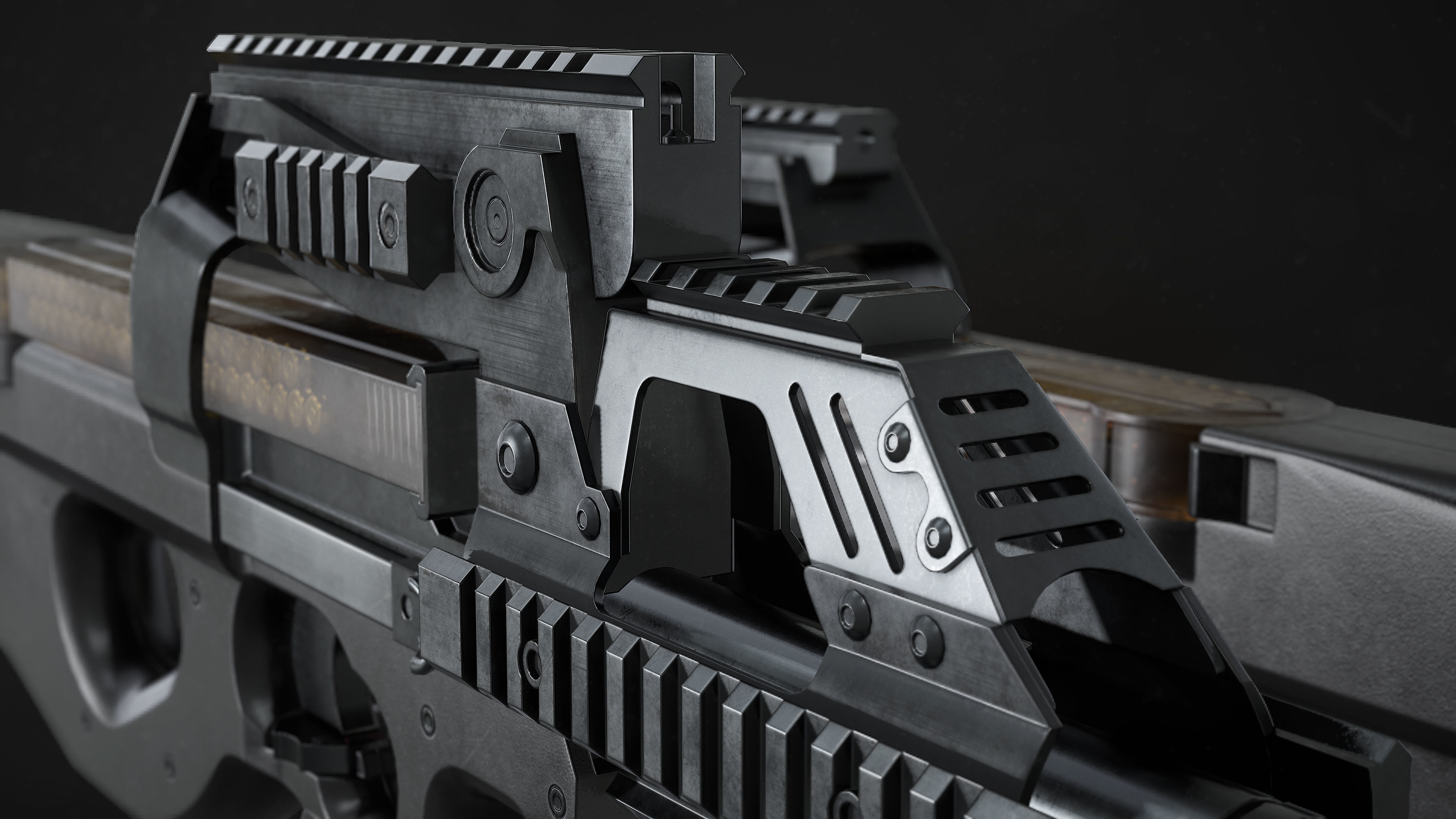 3D model P90 Sub Machine Gun VR / AR / low-poly | CGTrader