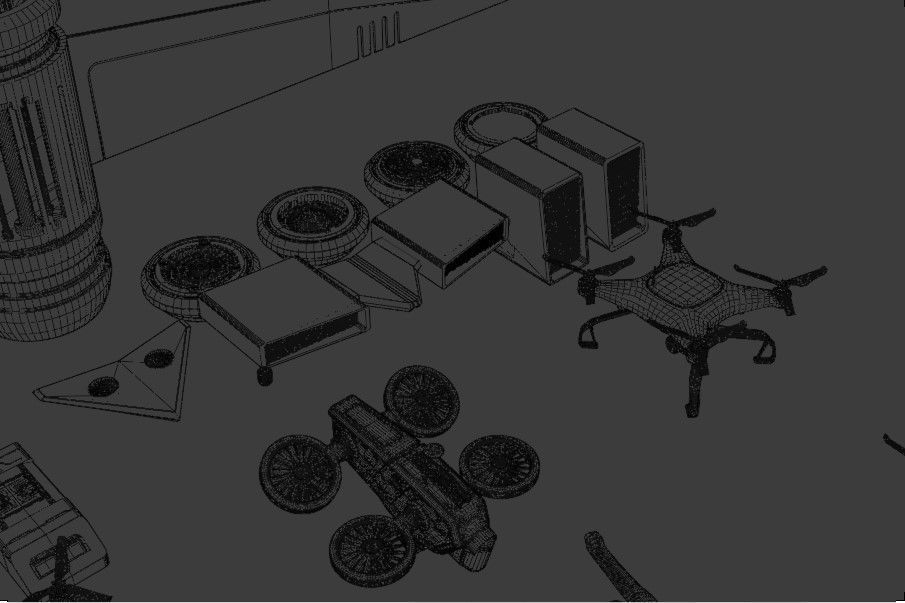 KITbash drones 3D model | CGTrader