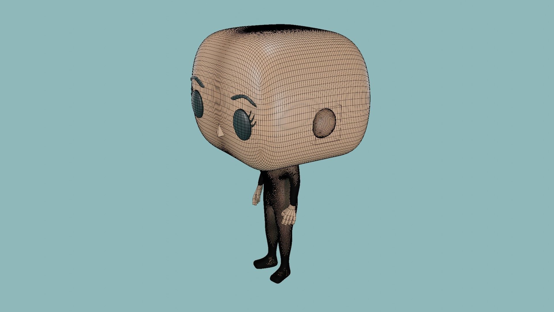 3D Basic female Body - Funko Style - DIY - printable model 3D model ...