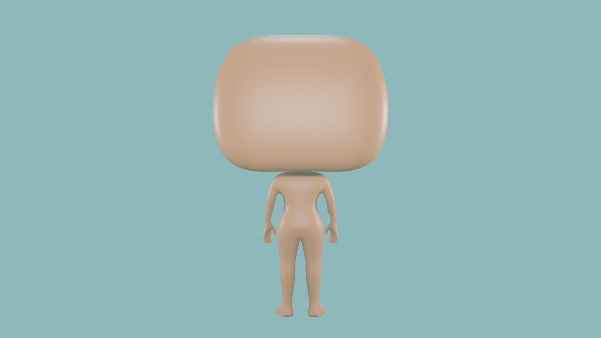 3D Basic female Body - Funko Style - DIY - printable model 3D model ...