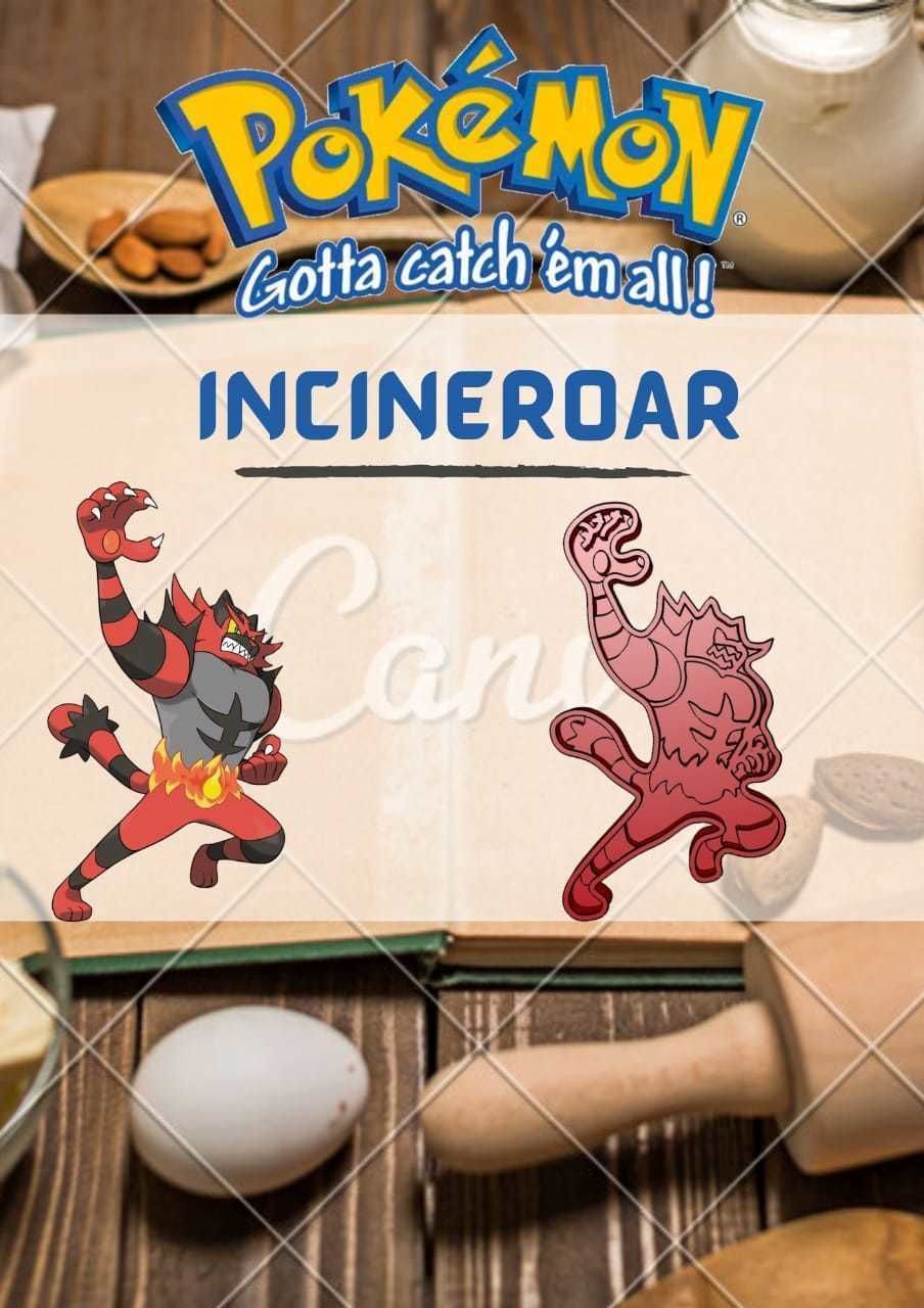 Amazing Pokemon Incineroar Cookie Cutter Stamp Cake Decorating 3D model ...