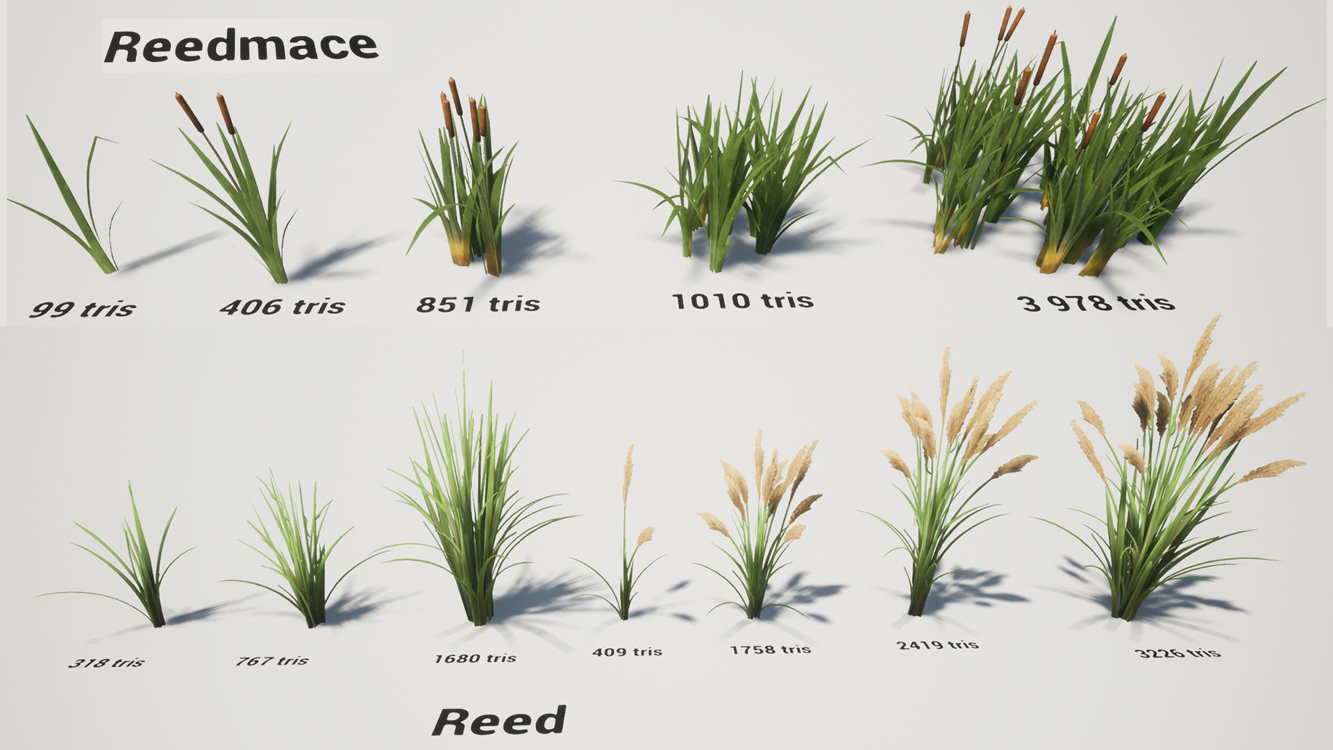 3D model Grass Field Pack VR / AR / low-poly | CGTrader