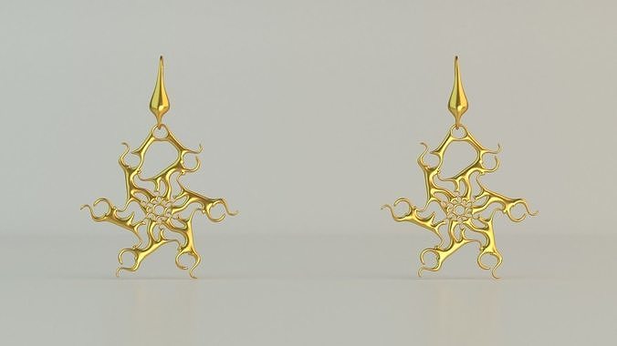 Hanging Ear Rings 84 3D model | CGTrader