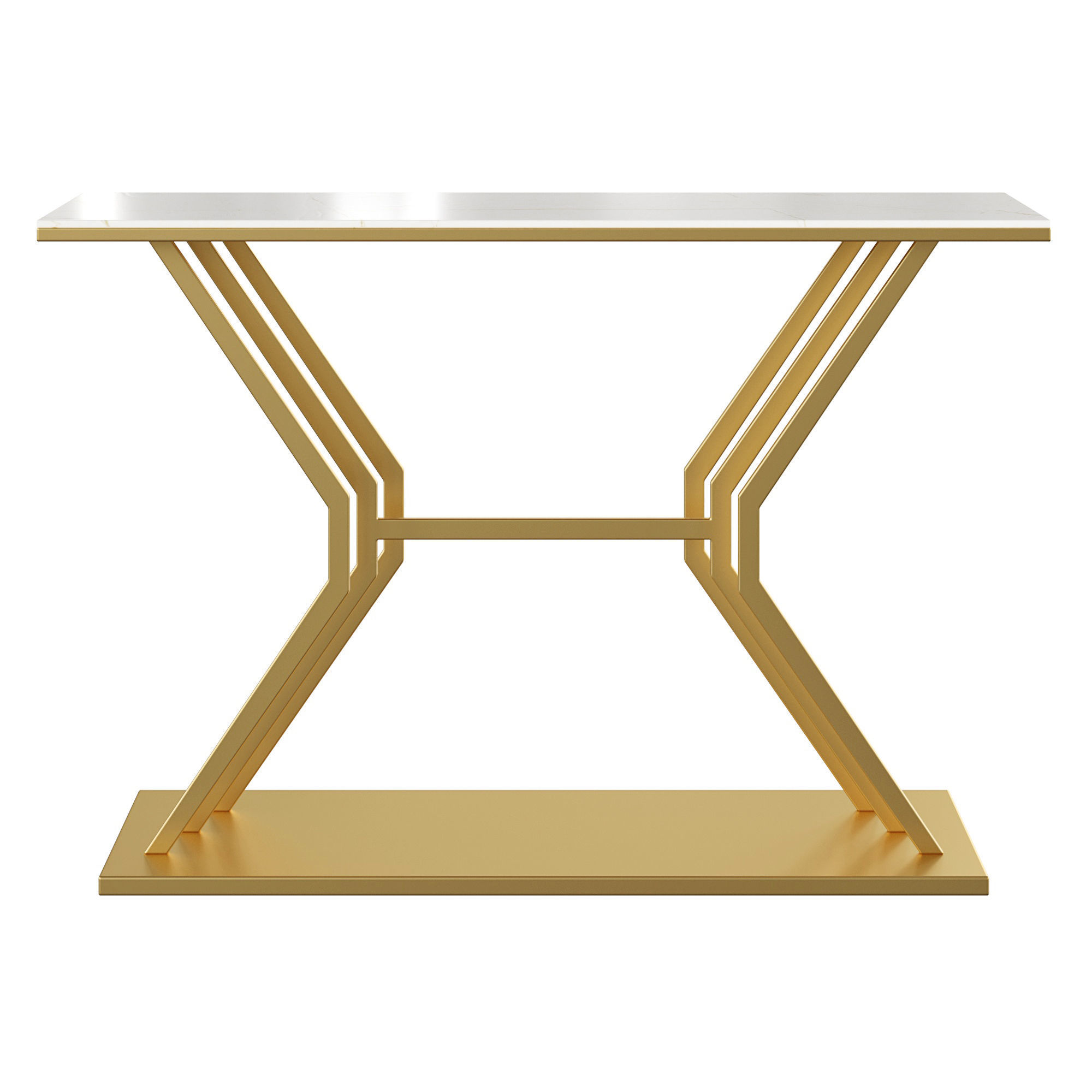 Modern Narrow Console Table with Stone Top 3D model | CGTrader
