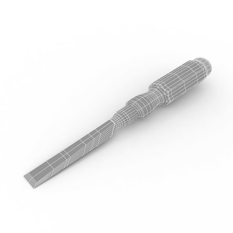 Bevel-Edge Chisel 3D model | CGTrader