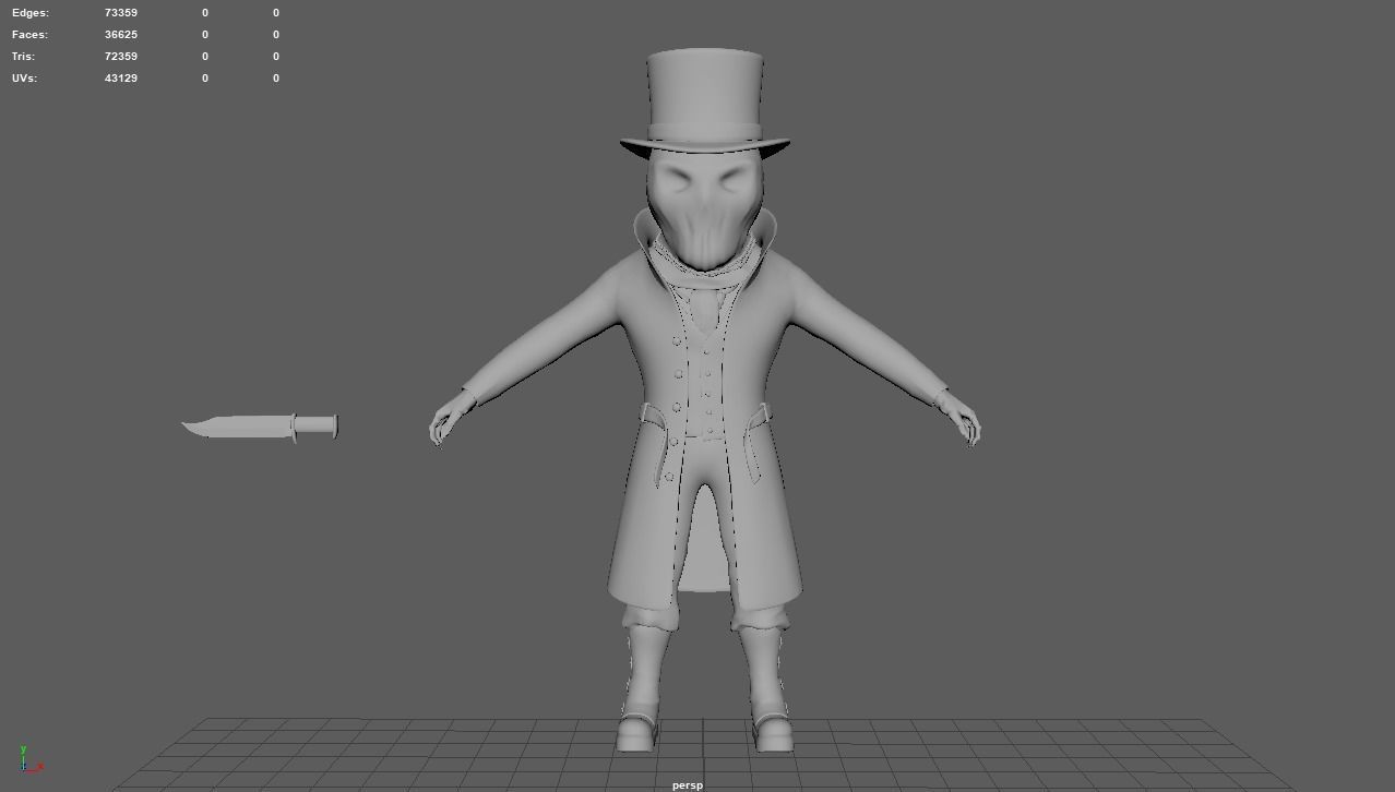 3D model Maniac Scarecrow Rigged Animated gameready model VR / AR / low ...