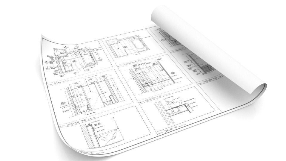 Sheet with drawings 3D model animated rigged | CGTrader