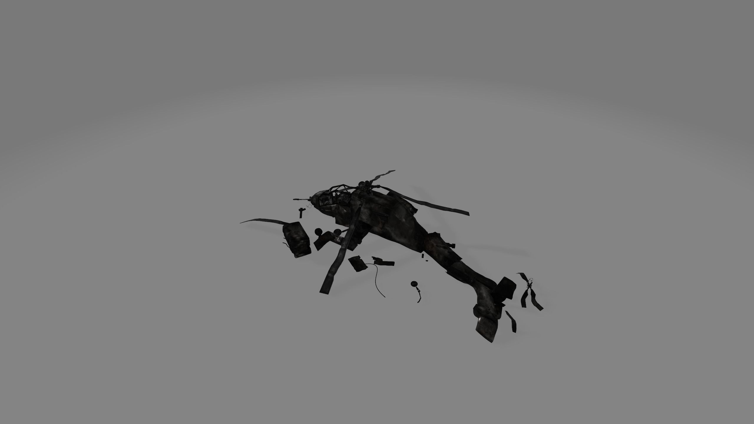 3D model crashed helicopter VR / AR / low-poly | CGTrader