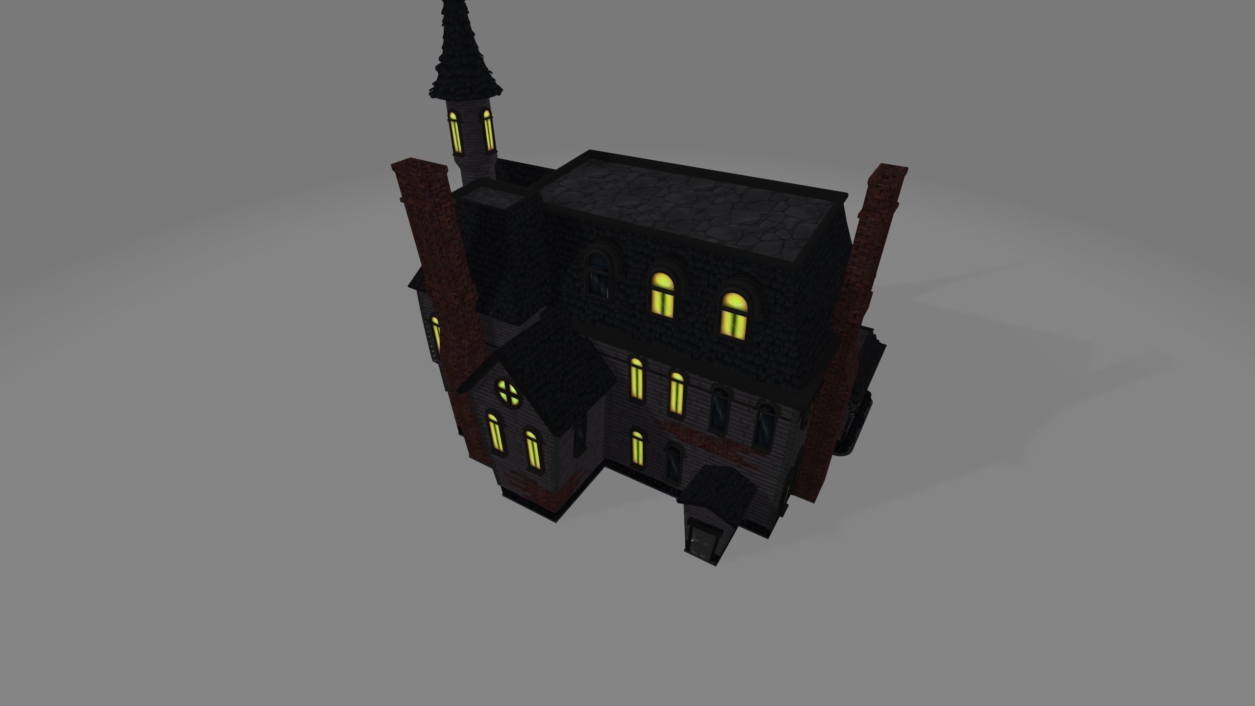 3D model haunted house VR / AR / low-poly | CGTrader