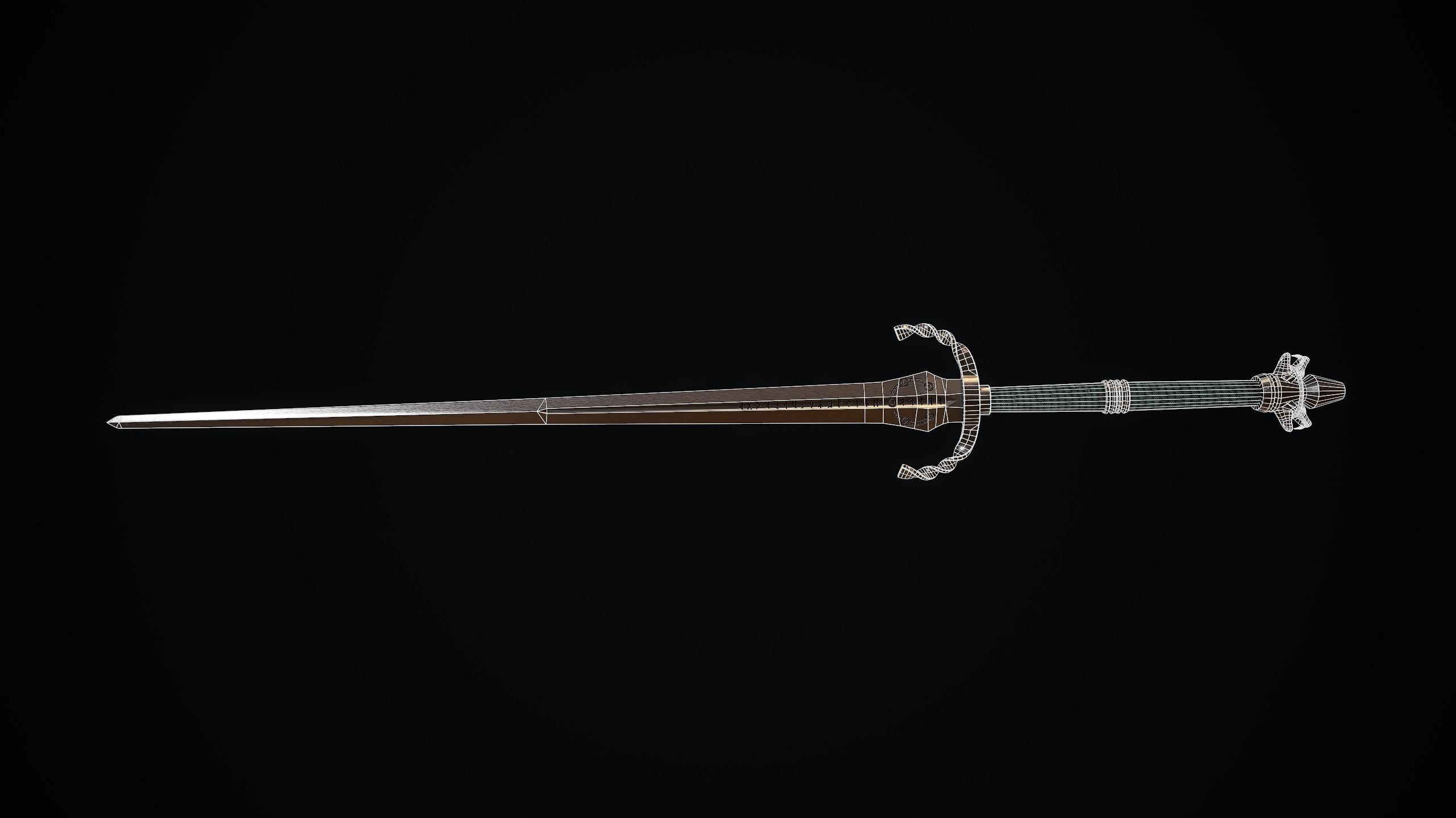 3D model Witcher silver sword VR / AR / low-poly | CGTrader