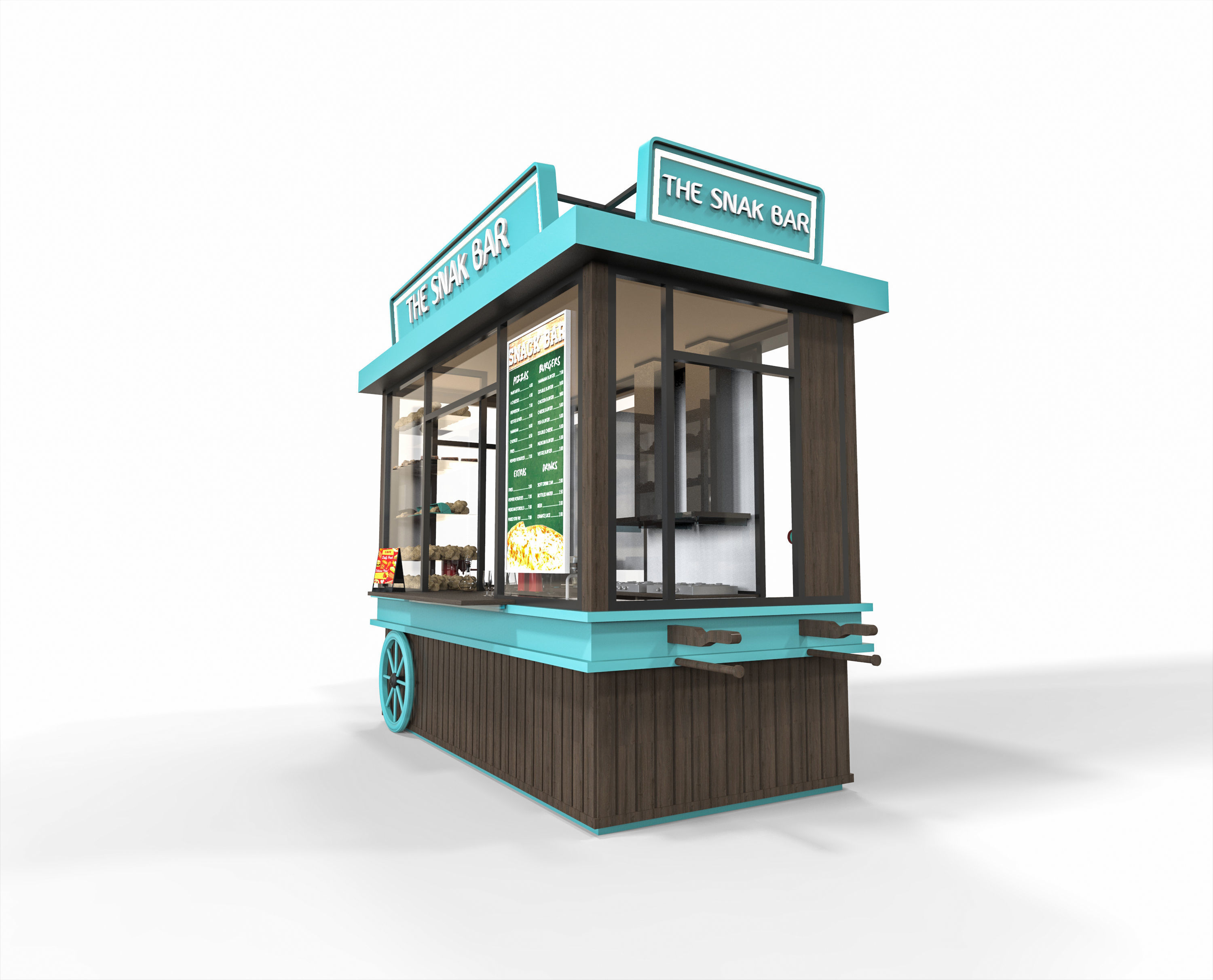 3D model Snack Bar Model VR / AR / low-poly | CGTrader