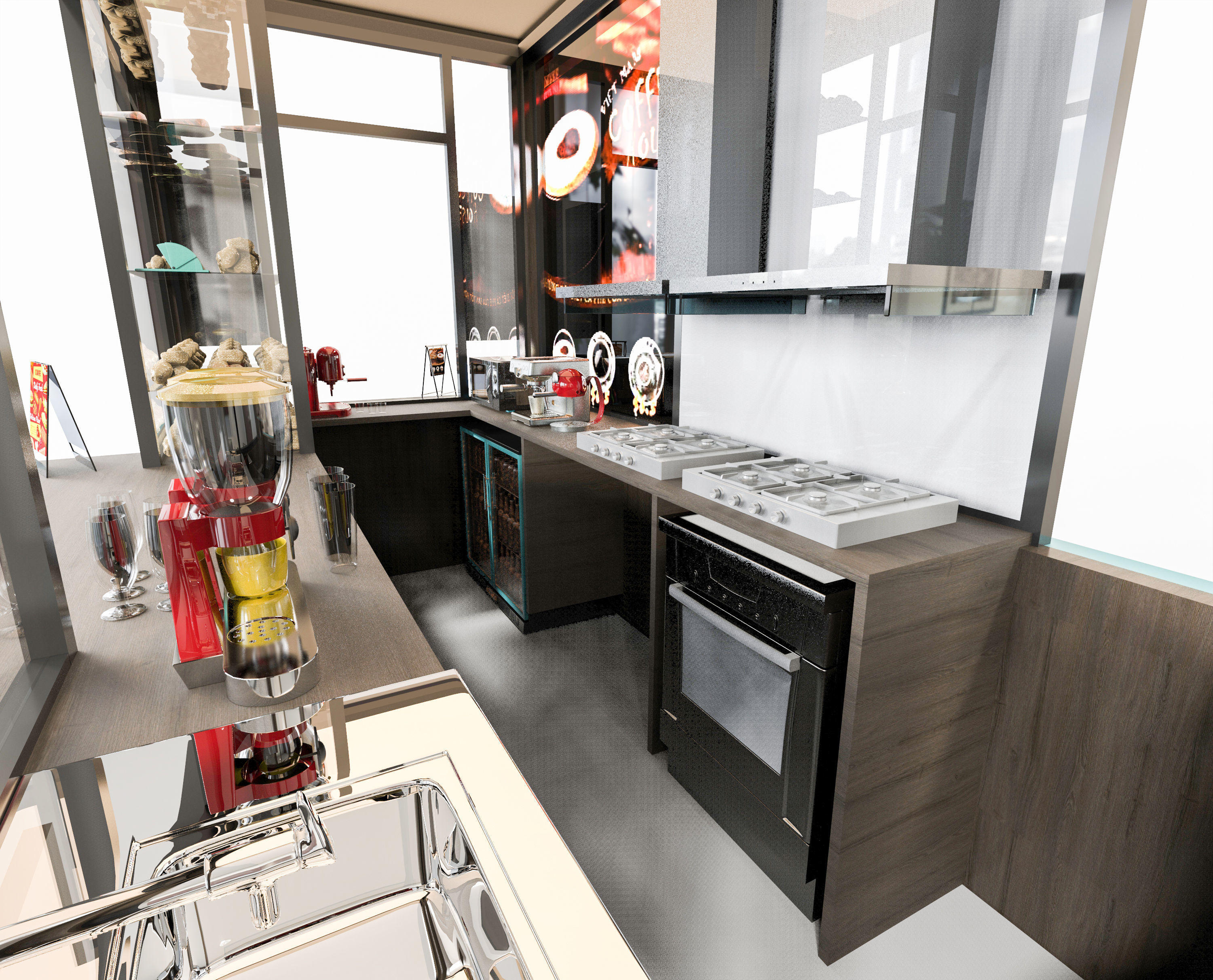 3D model Snack Bar Model VR / AR / low-poly | CGTrader