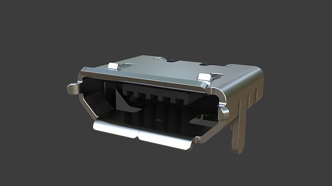3D model Micro USB B Type socket VR / AR / low-poly | CGTrader