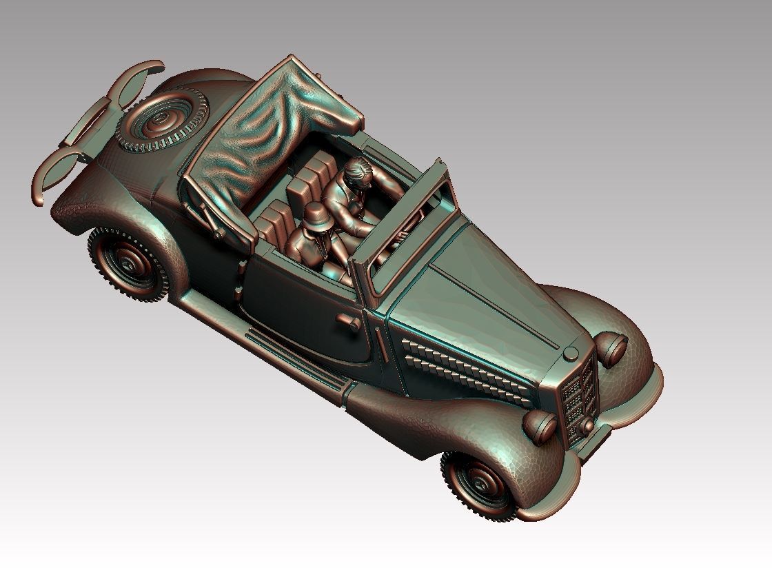 car and driver 3D model 3D printable | CGTrader