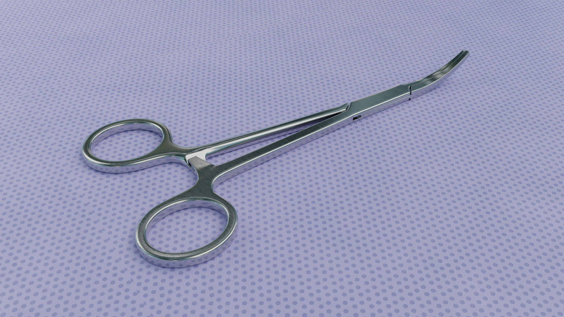 Curved Hemostatic forceps 3D model | CGTrader
