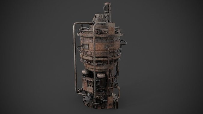 Rusted machinery device 3D model | CGTrader
