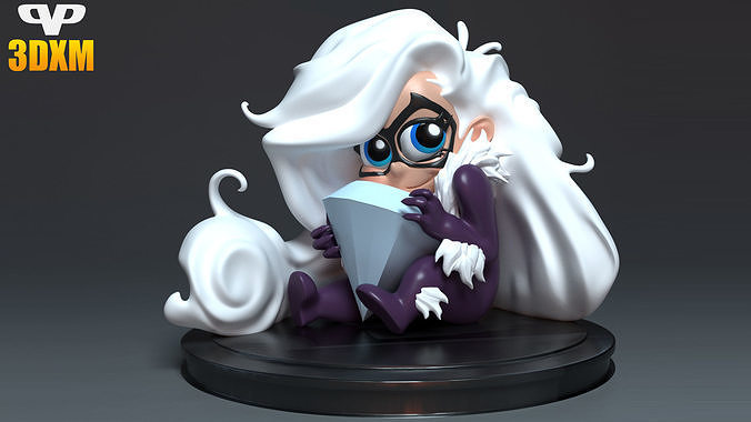 Black Cat Chibi for 3D Printing STL 3D model 3D printable | CGTrader