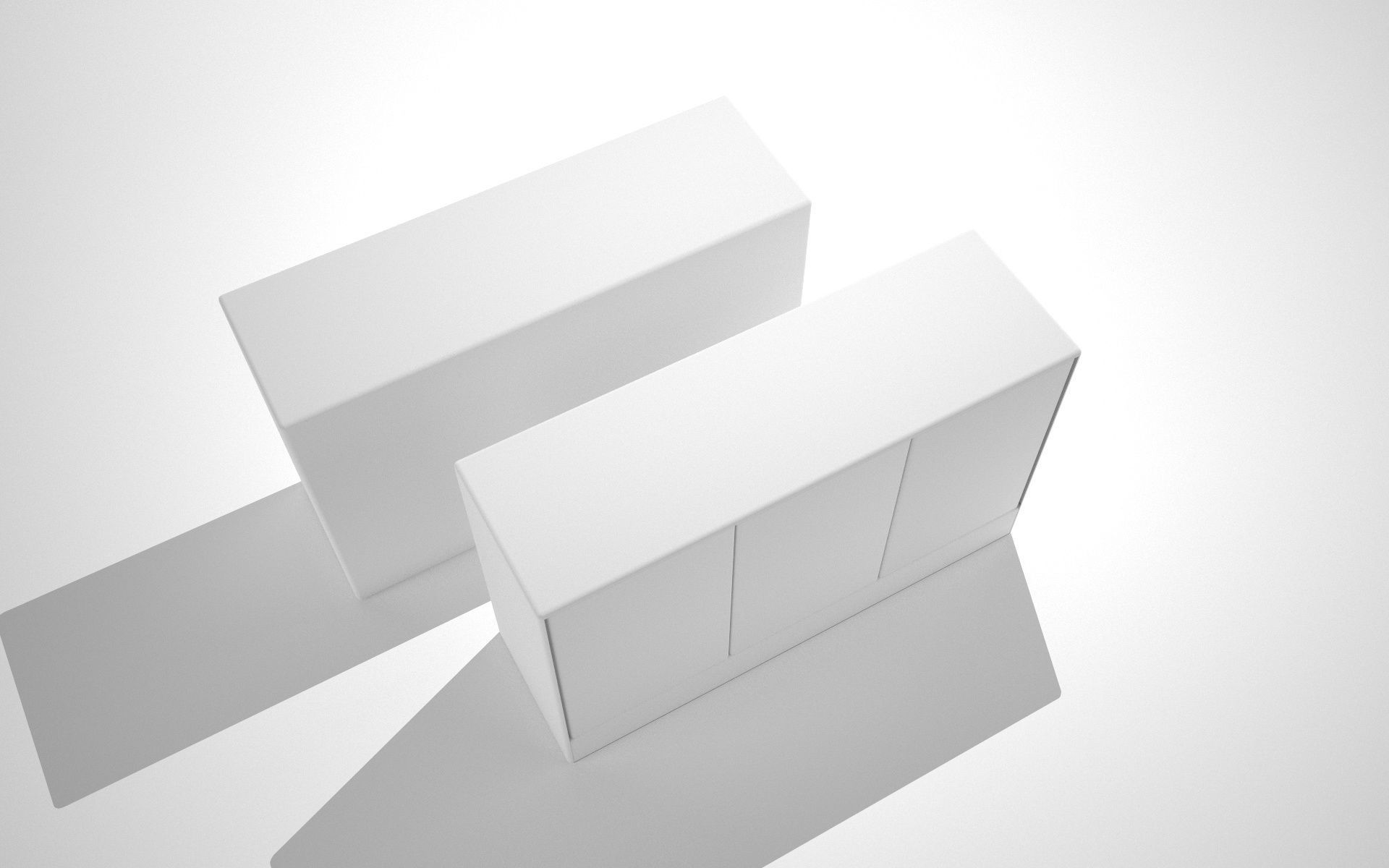 Box mockup white 3D model | CGTrader